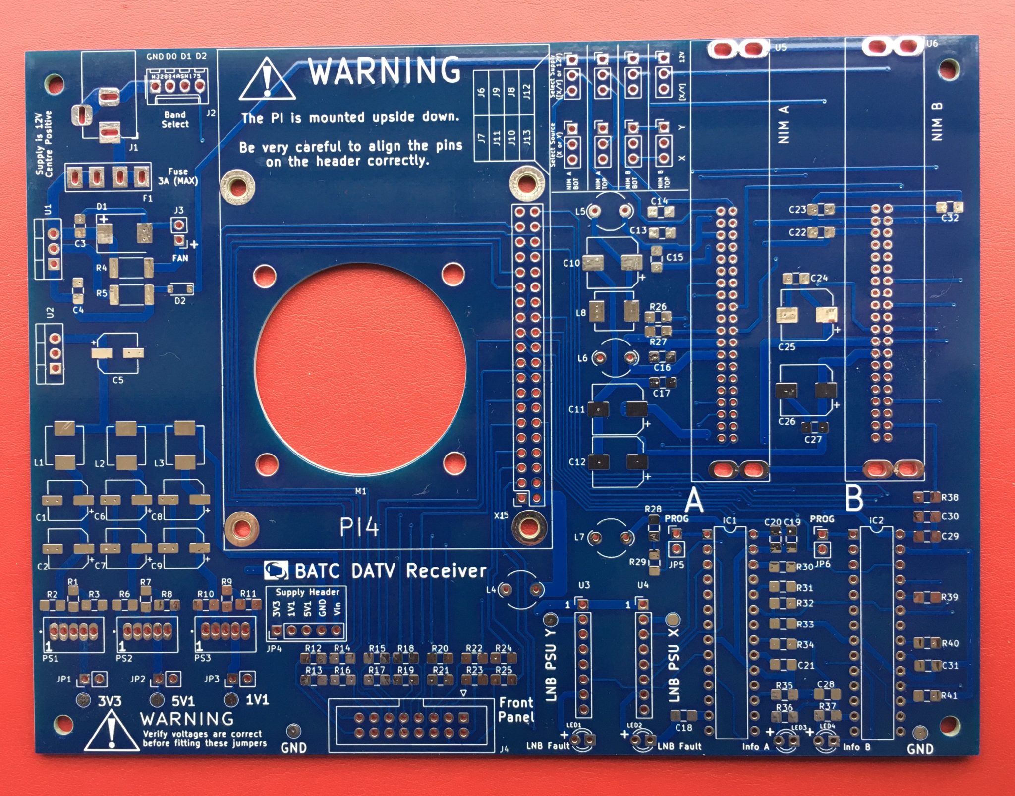 BATC DATV receiver board – blank PCB – British Amateur Television Club